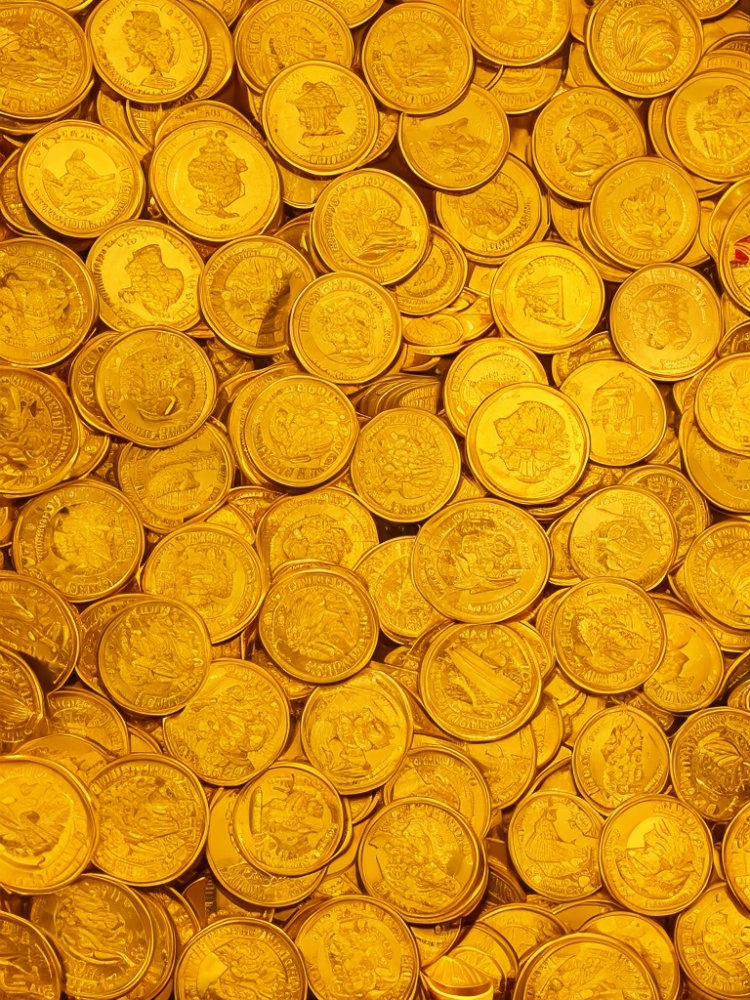 新春招财系列/好运/财富/黄金/金条/金币/3D/渲染/背景/元旦/春节/gold/ - 1.0 | 吐司 TusiArt.com