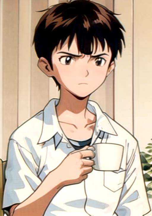 Shinji Hold a mug (Meme/IconicImage) - v1.0 | 吐司 TusiArt.com